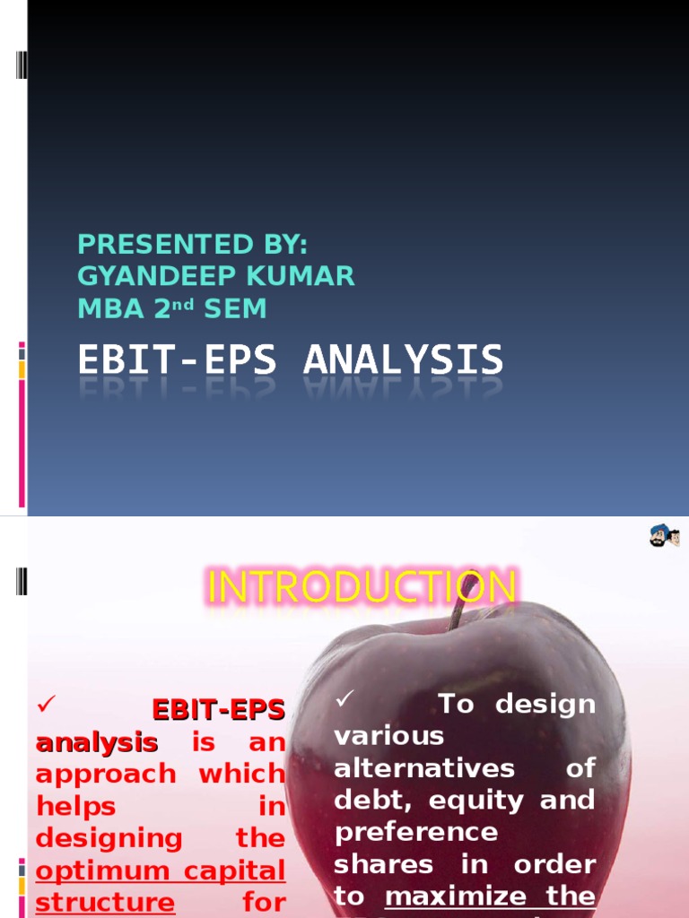 EBIT-EPS Analysis for Capital Structure | PDF | Capital Structure ...