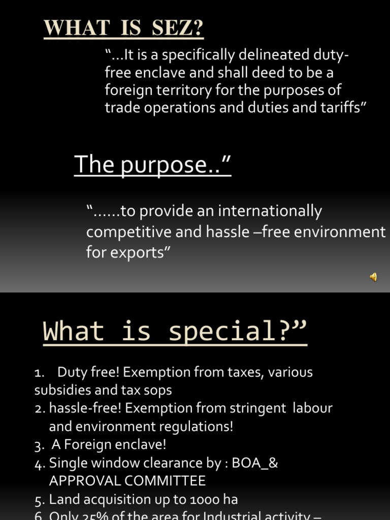 What Is An SEZ | PDF