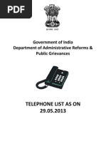 Telephone List of GAD | PDF | Government Of India