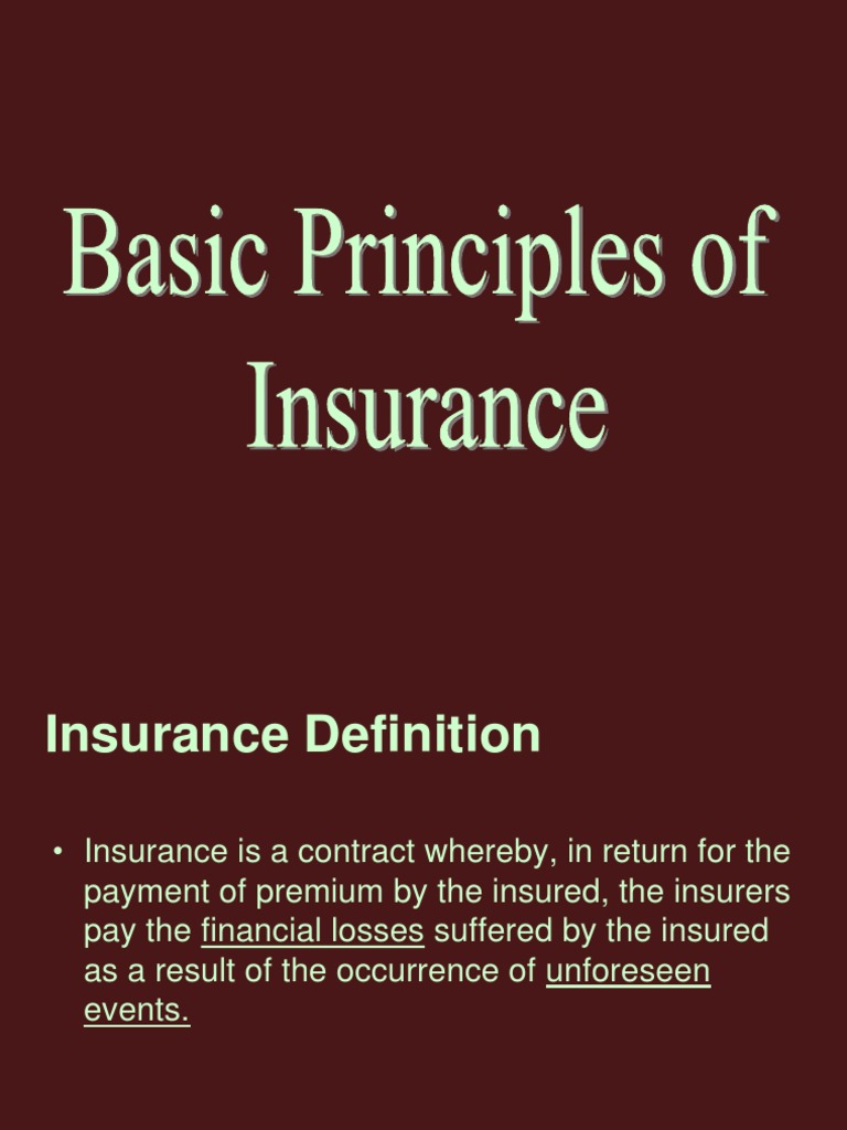 Principles of Insurance Explained | PDF | Subrogation | Indemnity