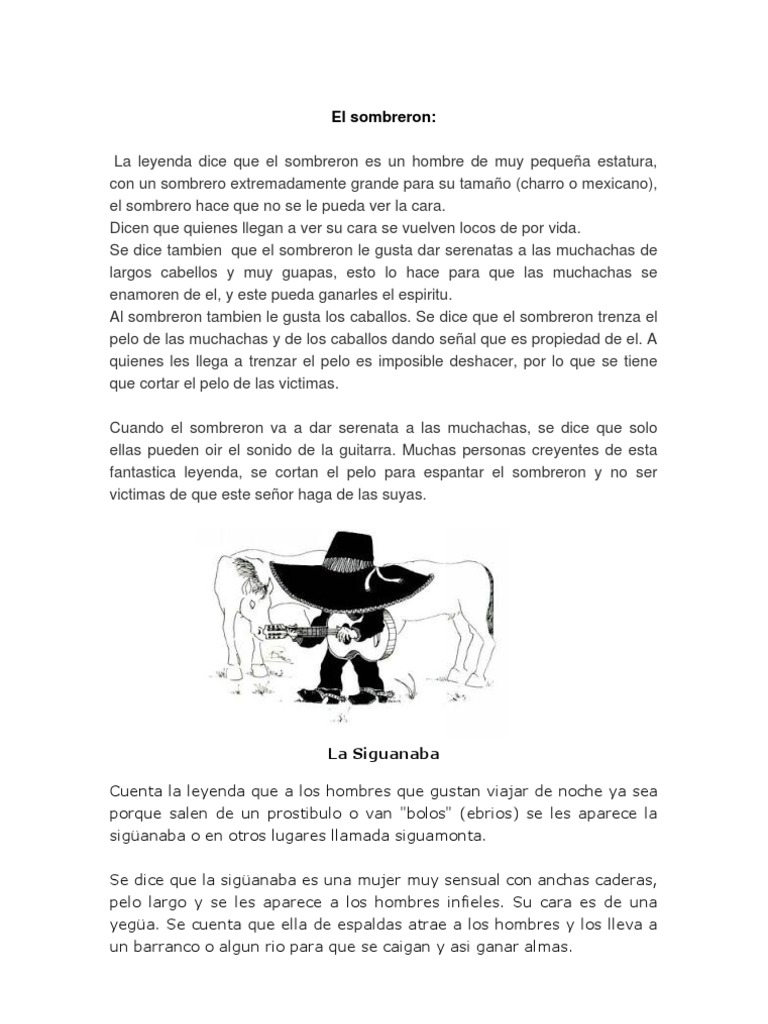 El Sombreron | Mitología | Religión y creencia