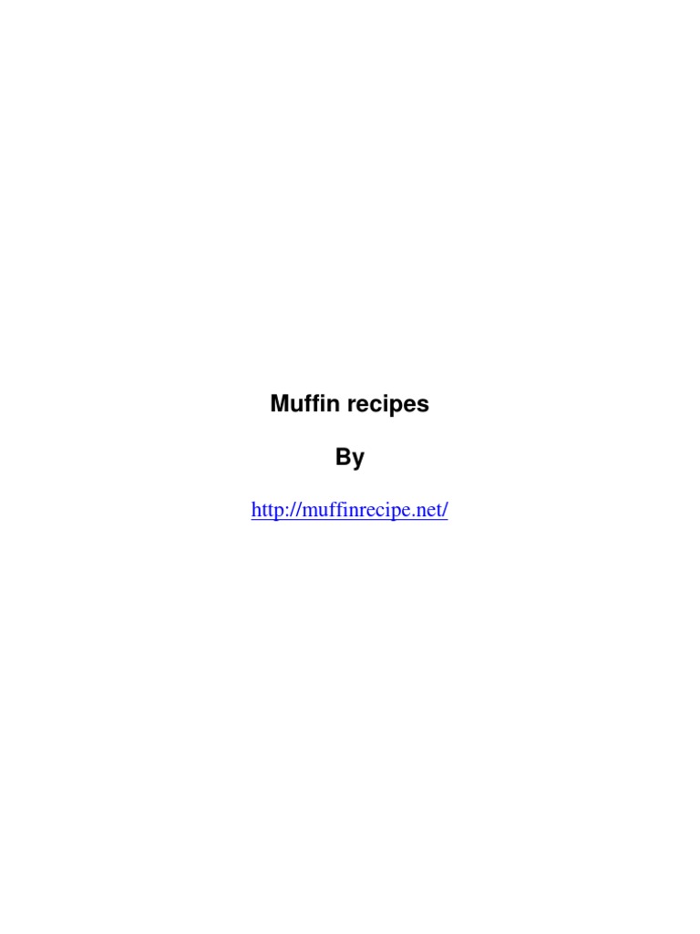 Muffin Recipes | PDF | Teaspoon | Muffin