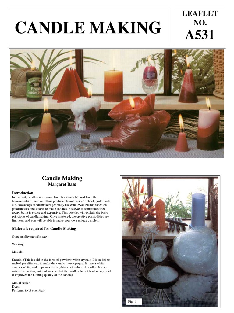Candle Making Basics and Techniques | PDF | Cooking, Food & Wine | Art