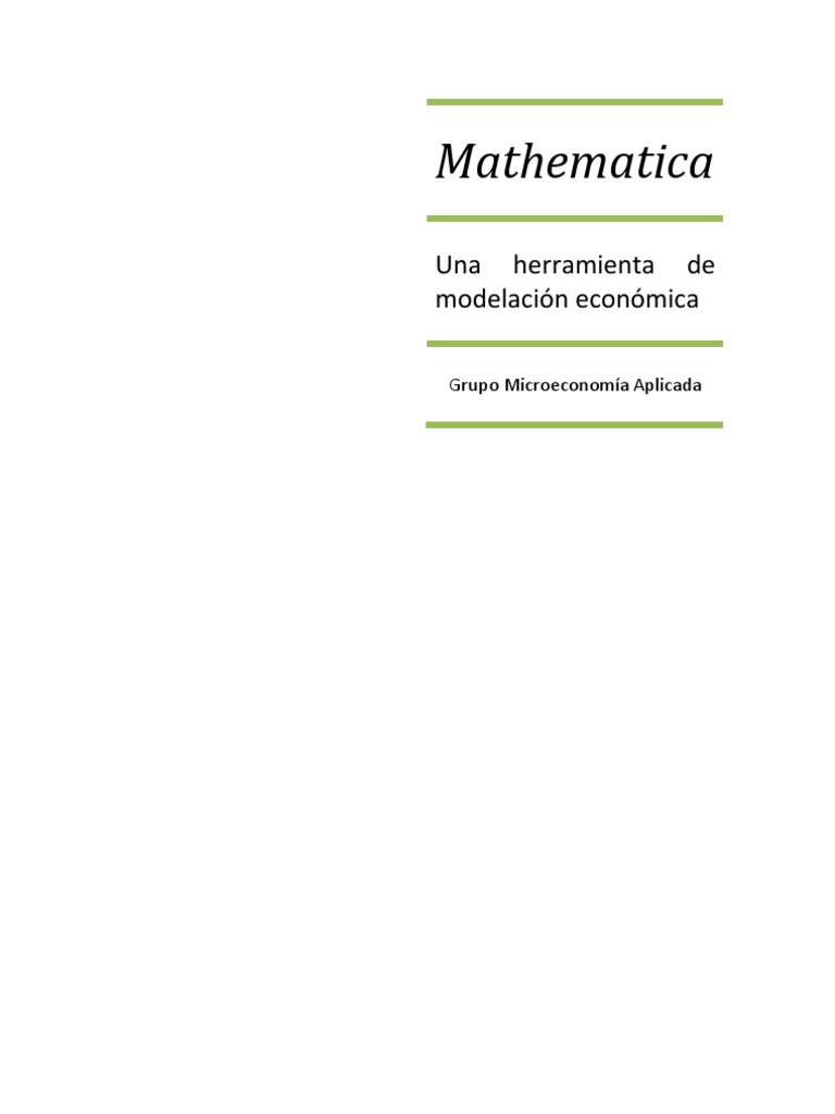 Manual Mathematica | PDF | Microeconomía | Soporte