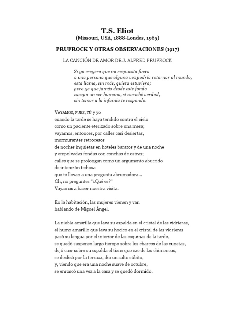 Prufrock PDF | PDF