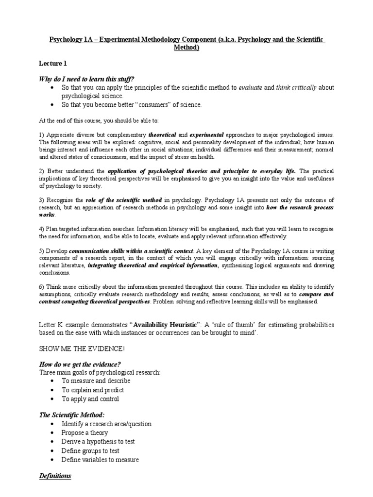 Experimental Methodology | PDF | Experiment | Validity (Statistics)