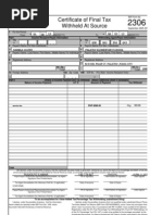 Bir Form 2306 PDF | PDF | Withholding Tax | Dividend