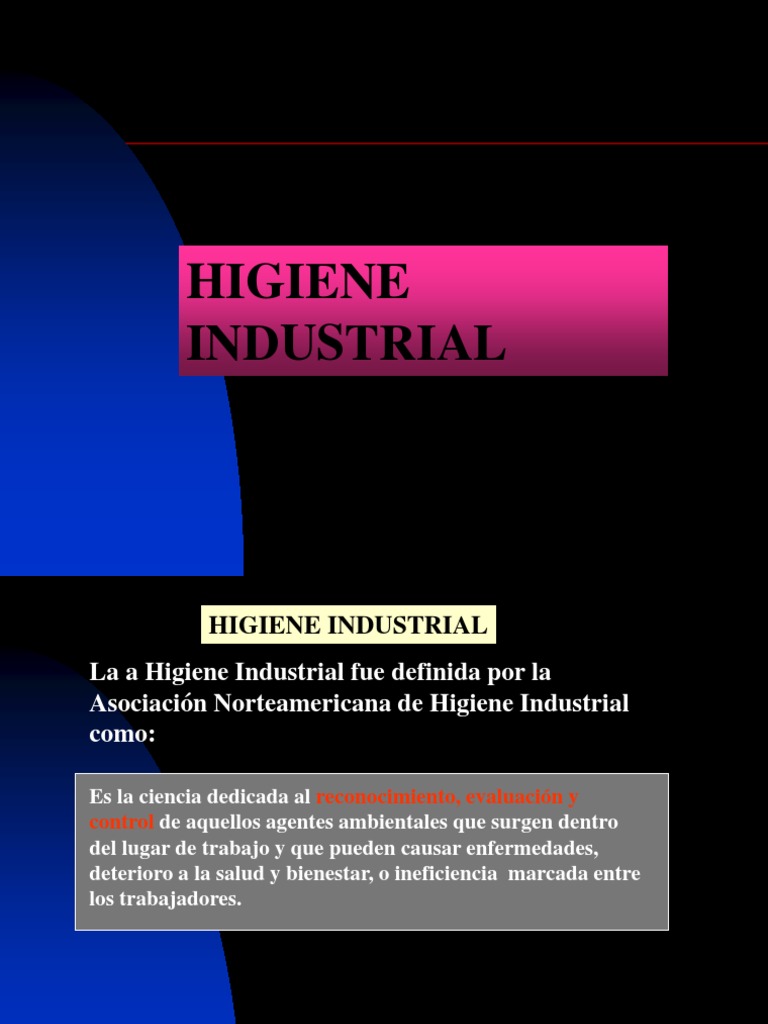 FUNDAMENTO de Higiene Industrial 3 | PDF | Seguridad y salud ocupacional | Contaminación