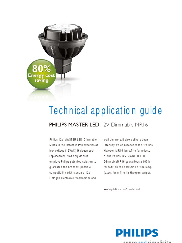 Datasheet Master LED MR16 Fanless Dimmable | PDF | Electromagnetic ...