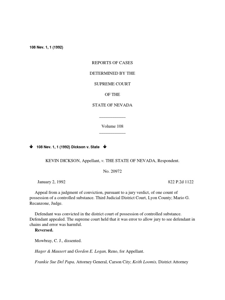 Nevada Reports 1992 (108 Nev.) PDF | PDF