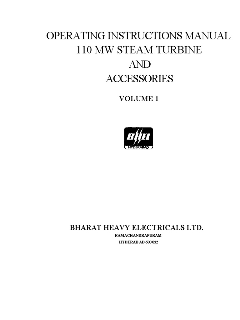 Steam Turbine Manual | PDF