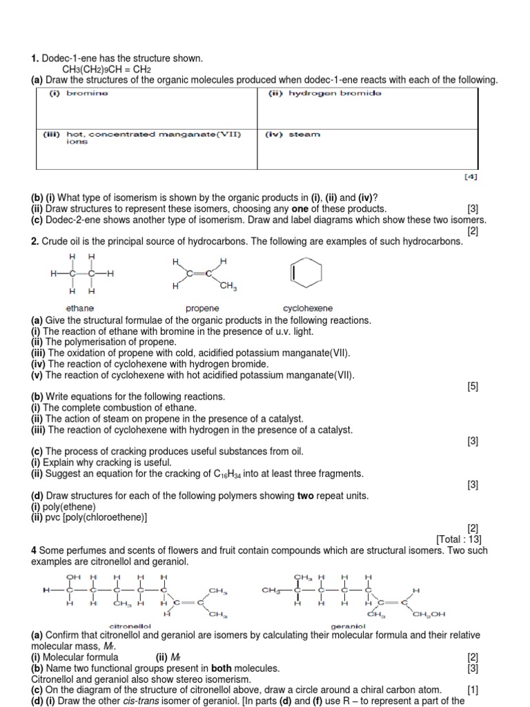 Alkane Pdf Cracking Chemistry Isomer