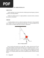 Experiment 4 (Simple Pendulum) | PDF | Pendulum | Oscillation