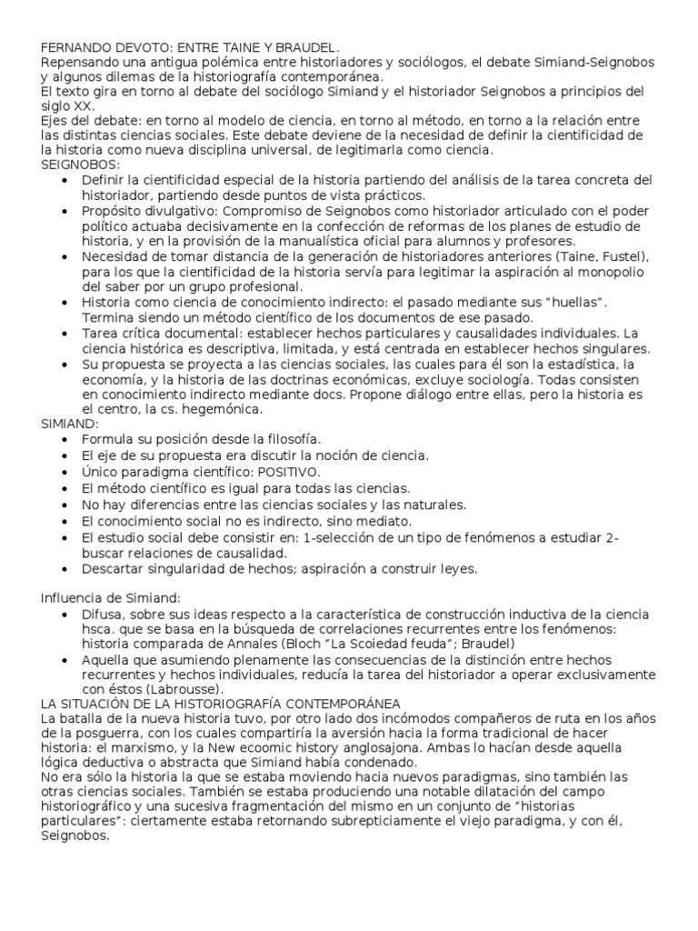 Fernando Devoto | PDF | Historiografía | Science