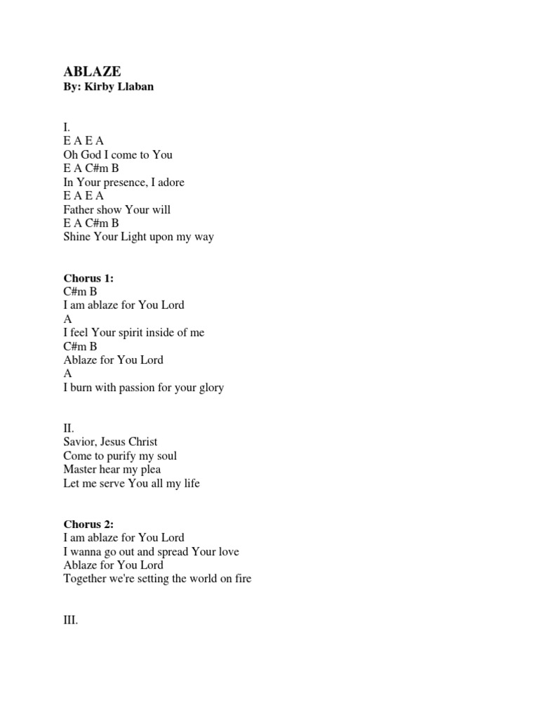 Ablaze: By: Kirby Llaban | PDF | Armor Of God | Christian Belief And ...