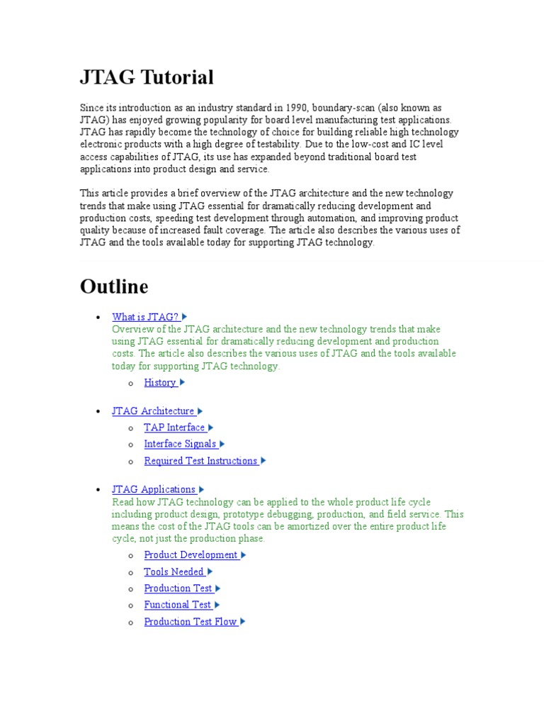 JTAG Tutorial | PDF | Integrated Circuit | Systems Engineering