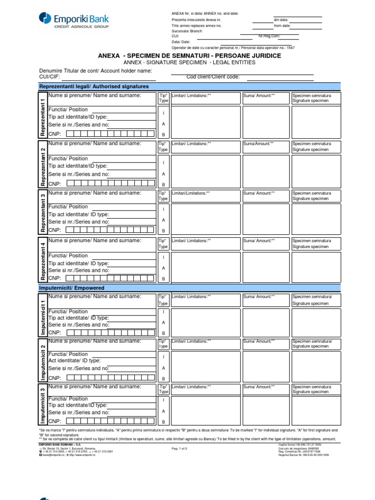 Specimen de Semnaturi - PJ - Aprobat 15.12.2009 Valabil Din 17.12.2009 ...