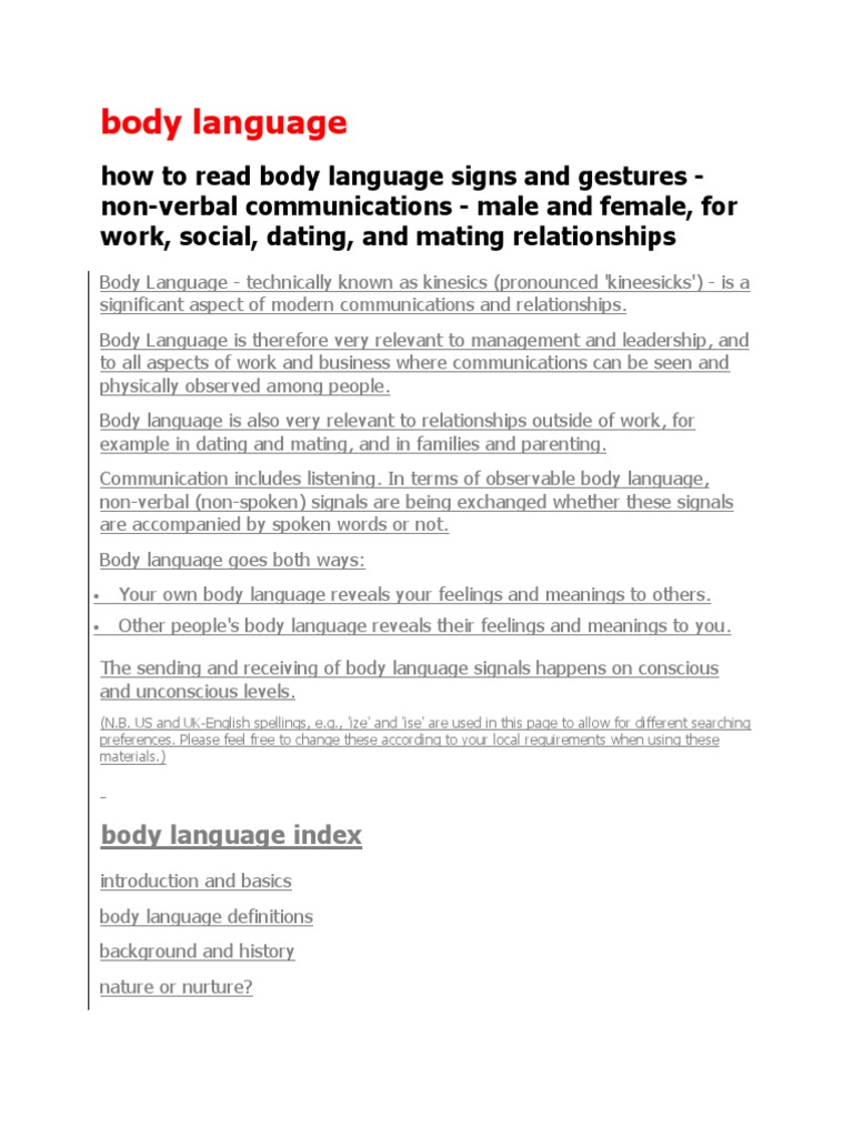 Decoding Body Language: A Guide to Understanding Non-Verbal ...