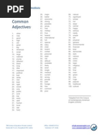 100 Most Common Adjectives in English | PDF