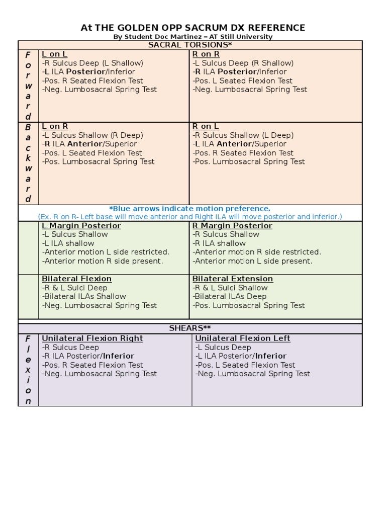 Golden Opp Pelvis Sacrum DX Final | PDF | Vertebral Column | Anatomical ...
