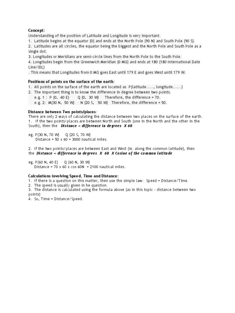 Earth As A Sphere Notes | PDF