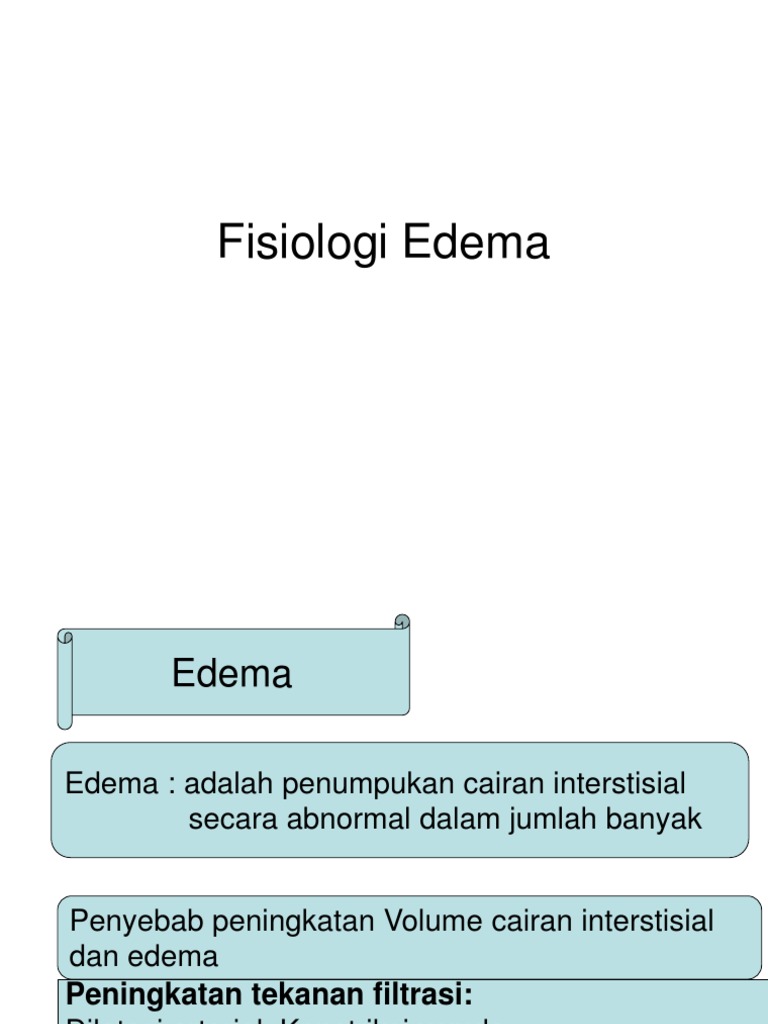 Fisiologi Edema | PDF