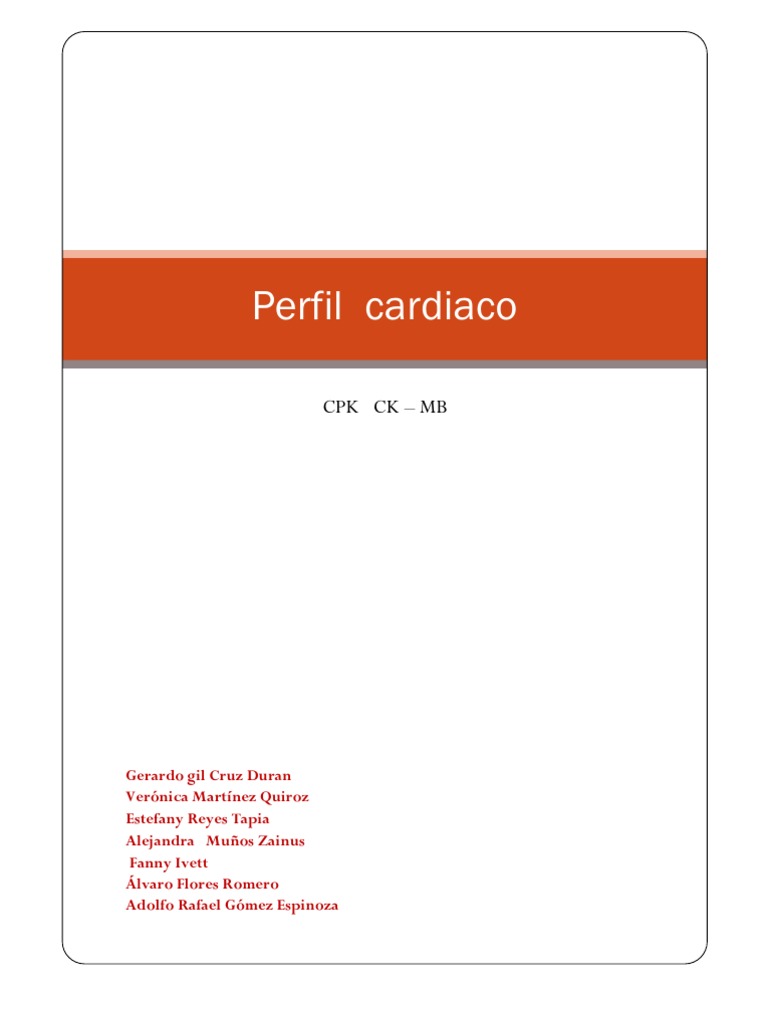Perfil Cardiaco | PDF | Infarto de miocardio | Corazón