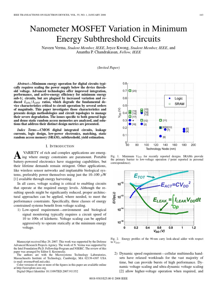 Nanometer MOSFET | PDF | Mosfet | Field Effect Transistor