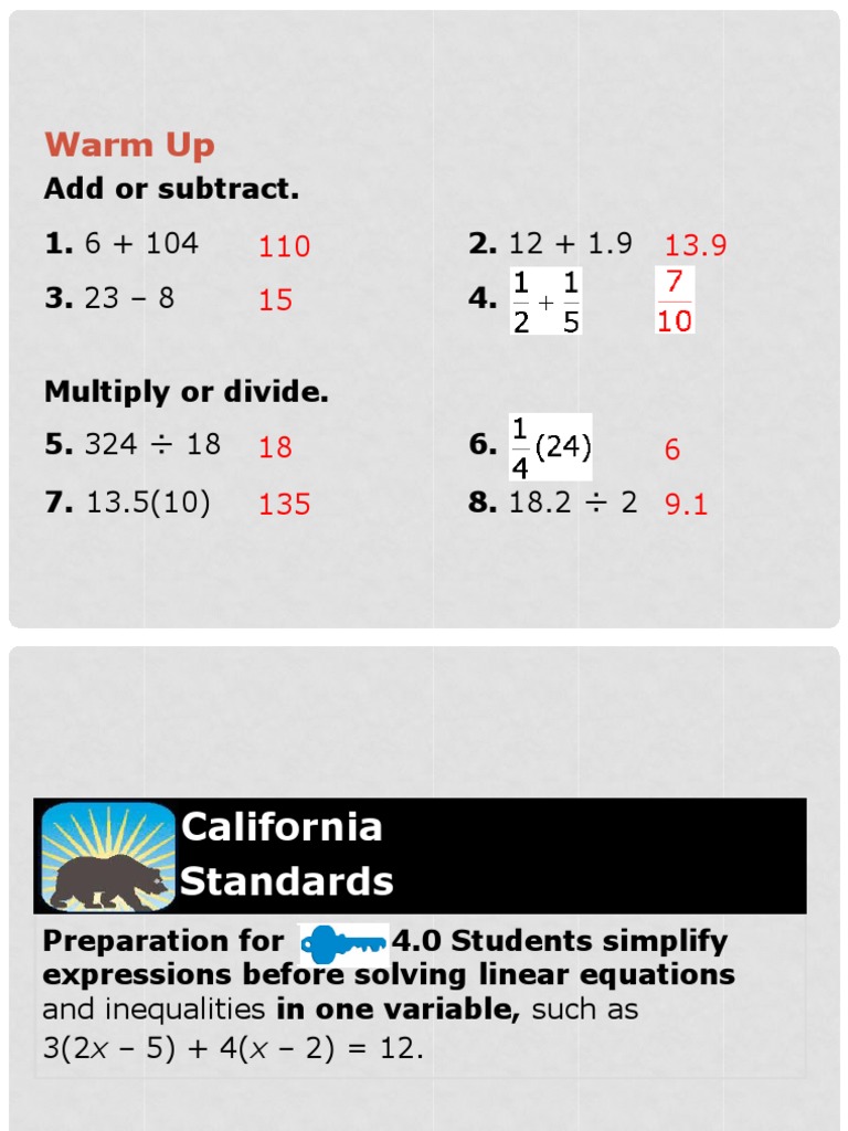 1.1. Variables & Expressions | PDF | Variable (Mathematics) | Equations