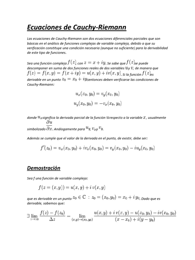 Ecuaciones de Cauchy | PDF | Funciones y mapeos | Cálculo