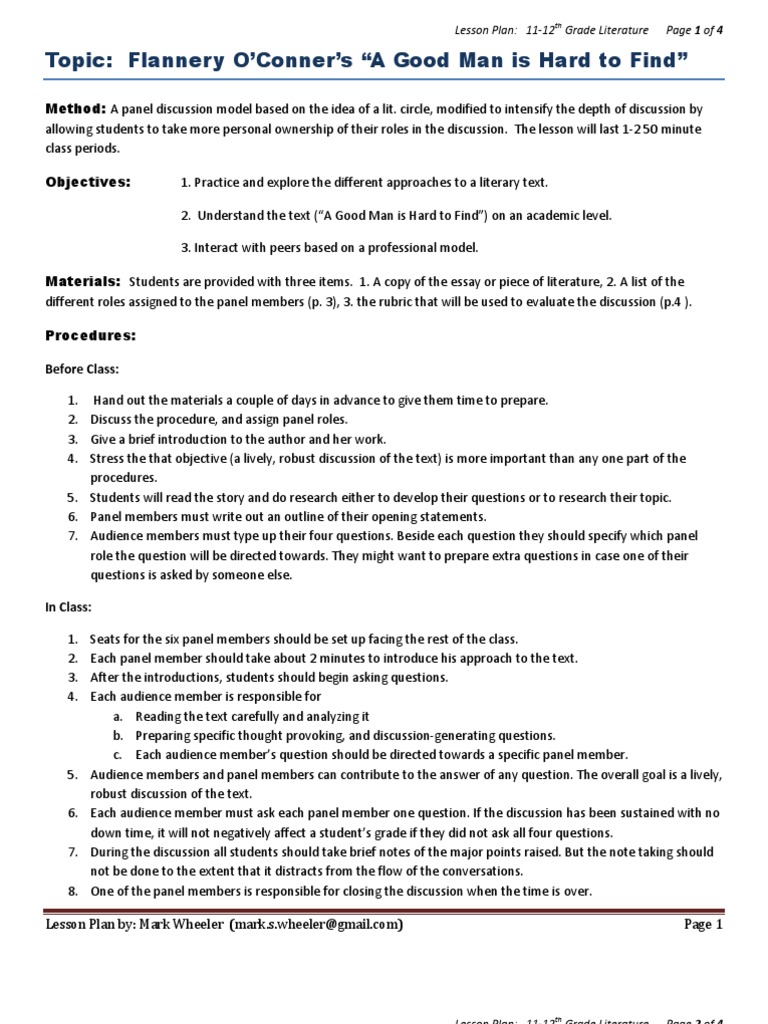 Student Panel Discussions | Conversation | Lesson Plan