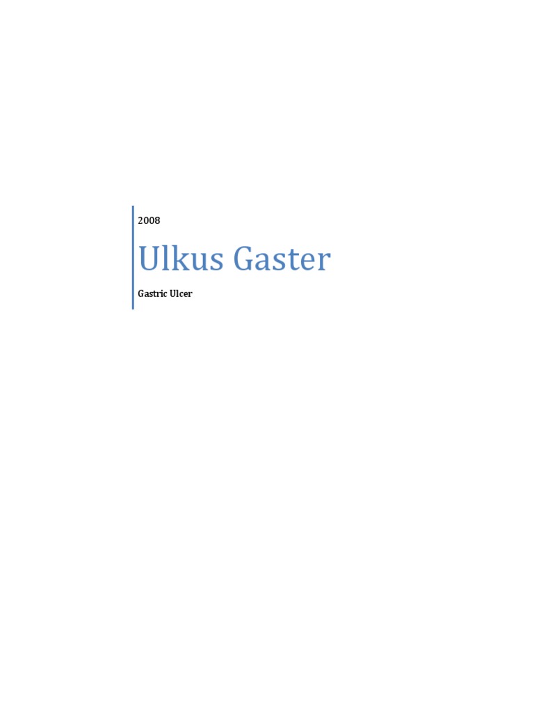 Diagnosis dan Tatalaksana Ulkus Gaster | PDF