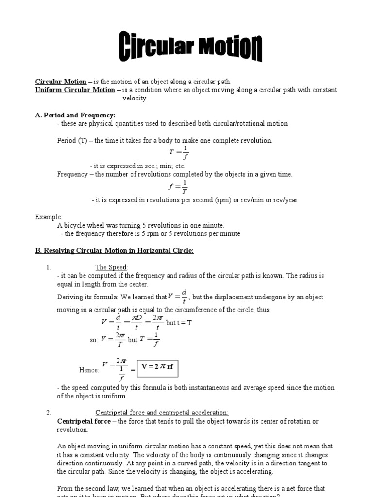 Ch.9 Circular Motion | PDF | Acceleration | Speed