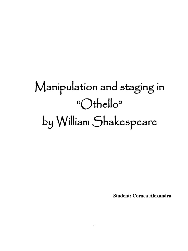 Manipulation and Staging in Othello | PDF | Iago | Othello