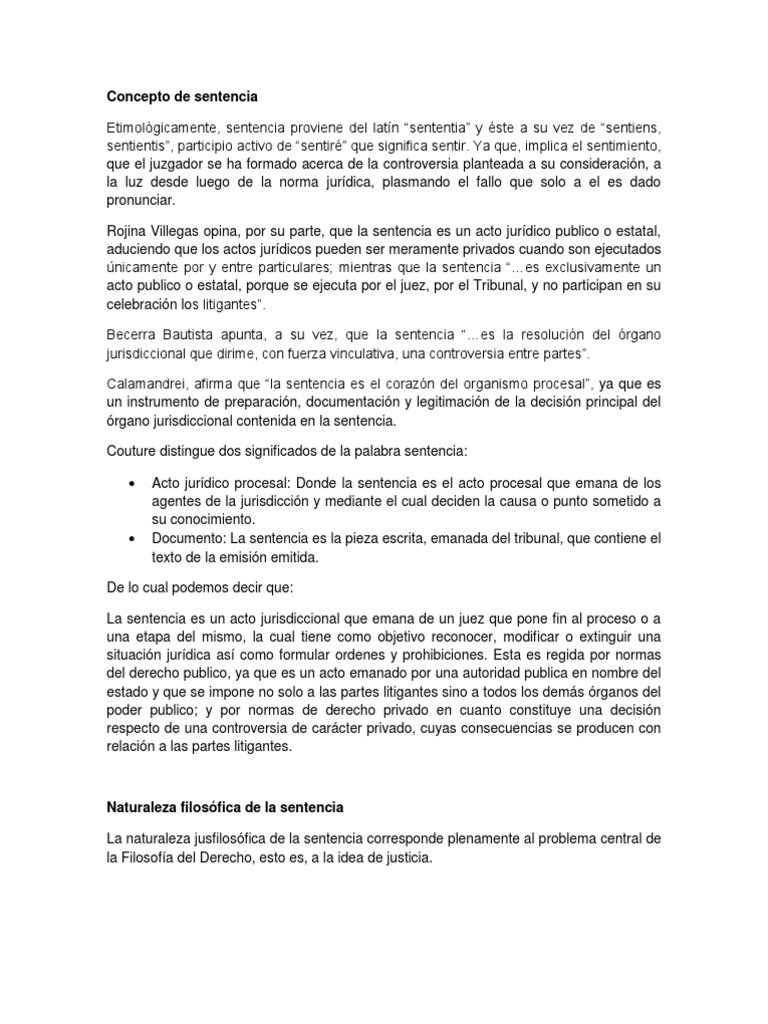 Concepto de Sentencia | PDF | Sentencia (Ley) | Jurisdicción