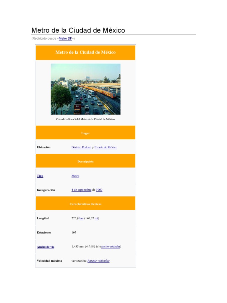 Metro de La Ciudad de México | PDF | Transporte ferroviario de ...