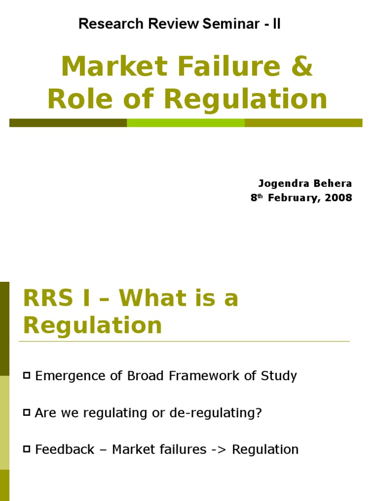 Market Failure & Role of Regulation | PDF | Monopoly | Oligopoly
