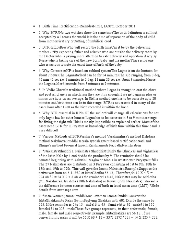 Birth Time Rectification | PDF | Ancient Astronomy | Esoteric Cosmology