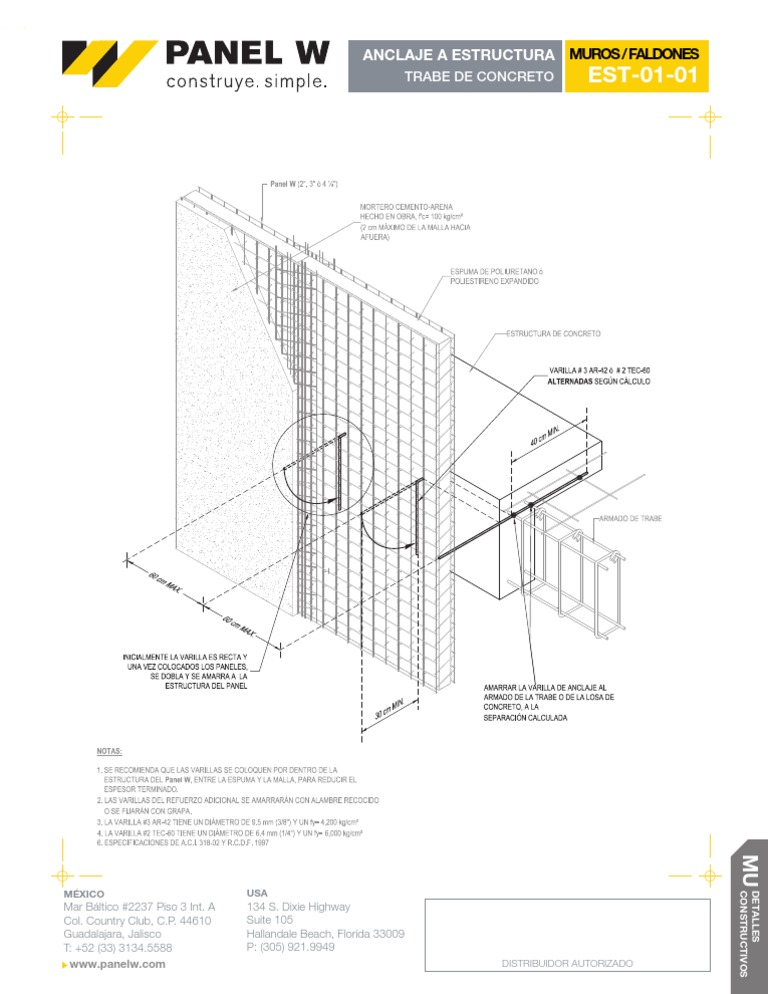 Anclaje de Muro A Faldon A Trabe de Concreto | PDF | Política | Derecho
