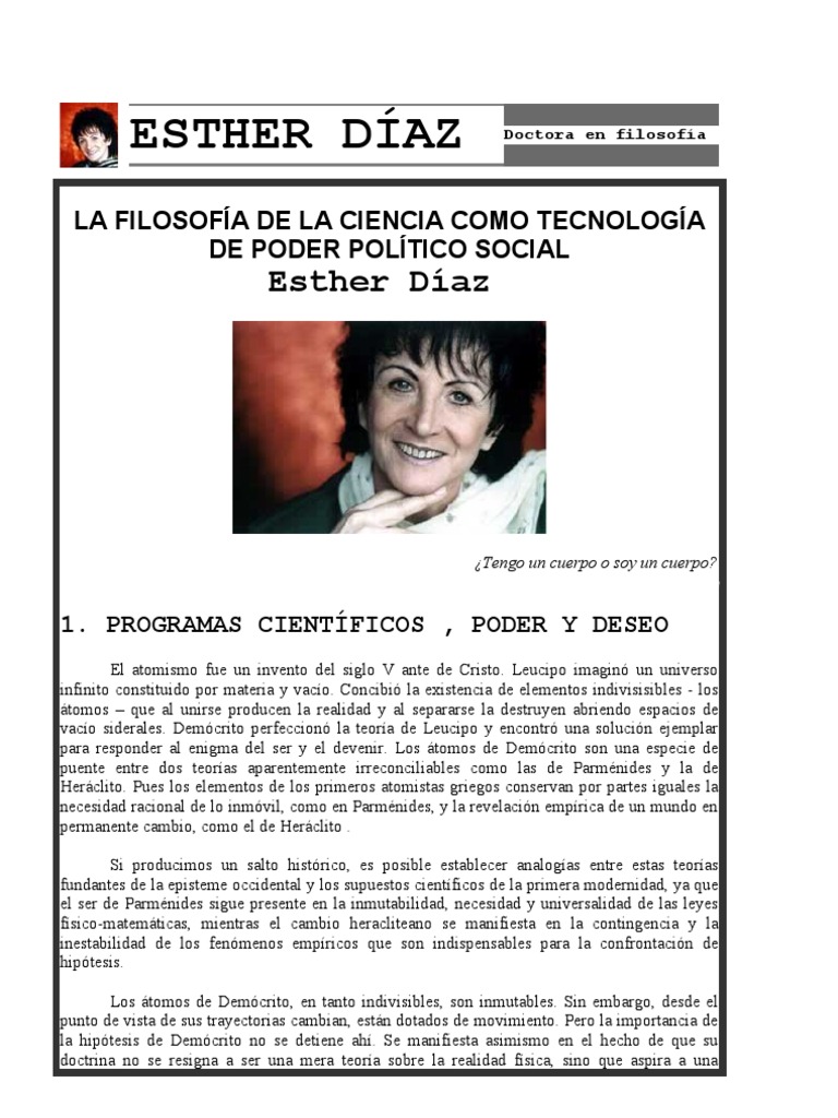 Esther Díaz | PDF