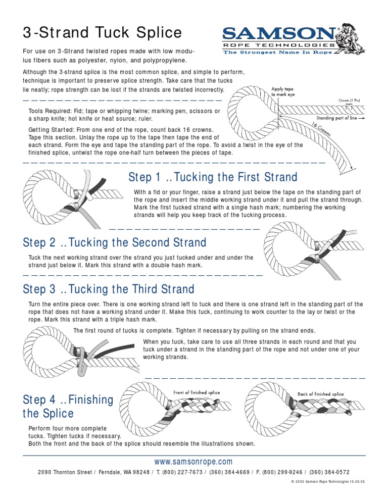 3 Strand Tuck Splice | Rope | Ropework