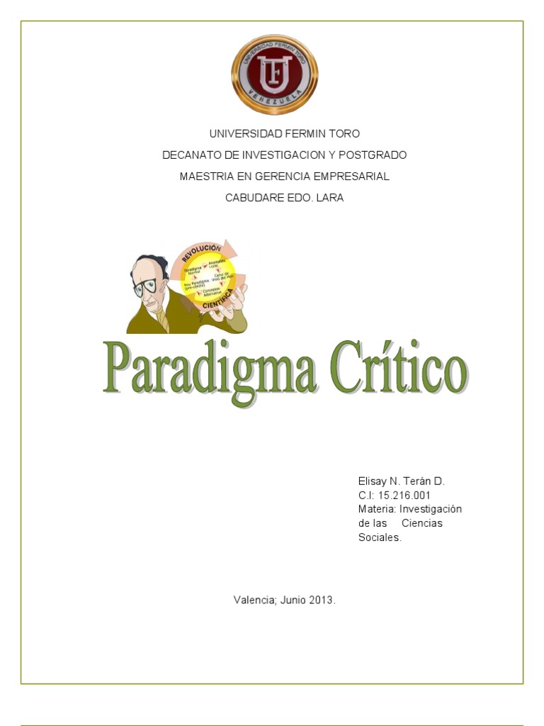 Paradigma Crítico en Investigación Social | PDF | Paradigma | La teoría ...