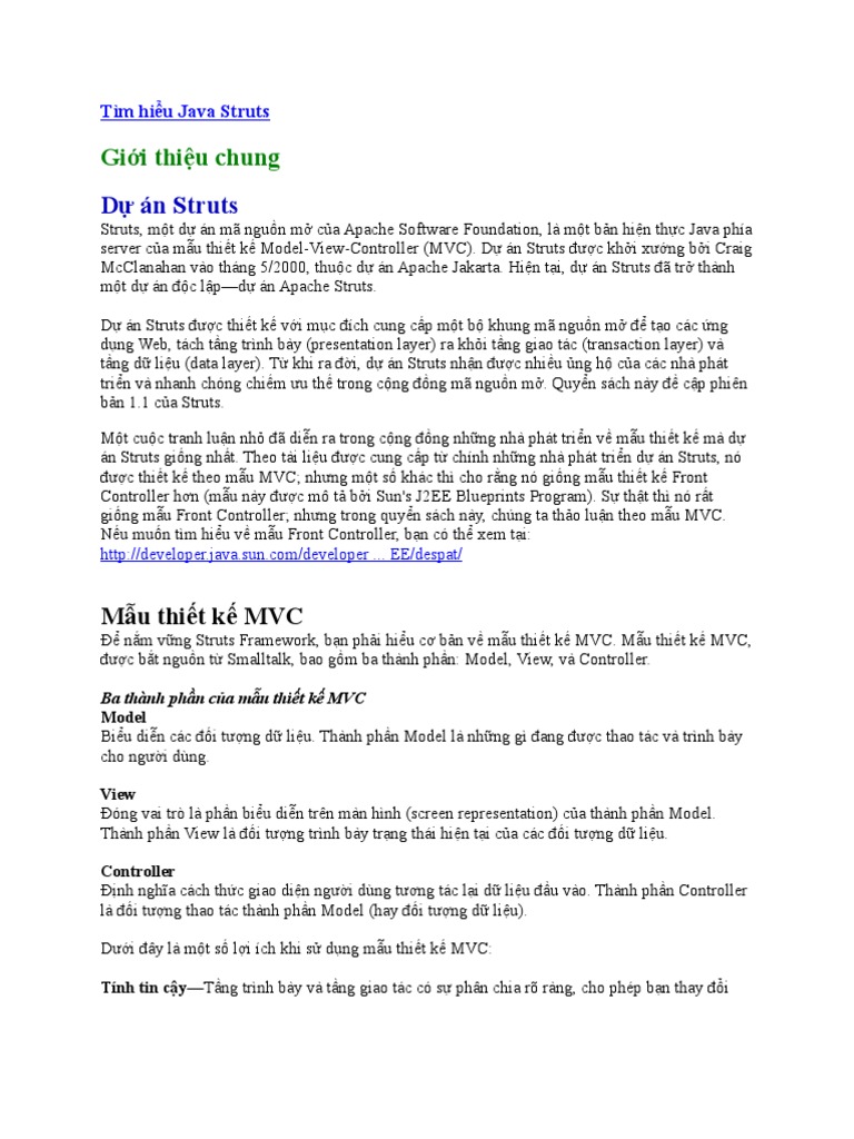 Tim Hiu Java Struts | PDF