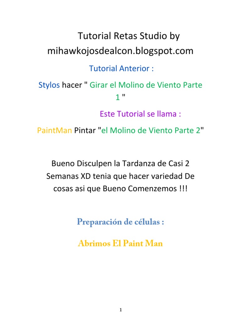 Tutorial Retas Studio Parte 2 | PDF | Sombra | Color