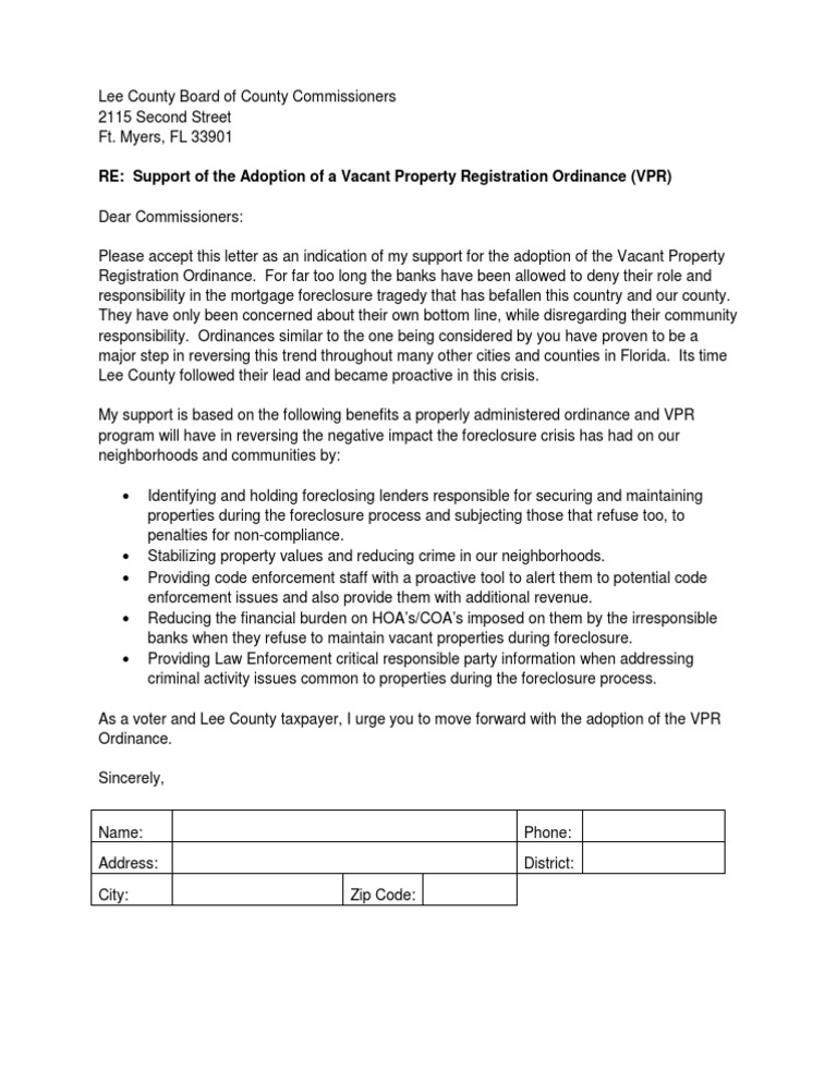 Lee County Letter Drive June 11 2013 Rev 1 | PDF