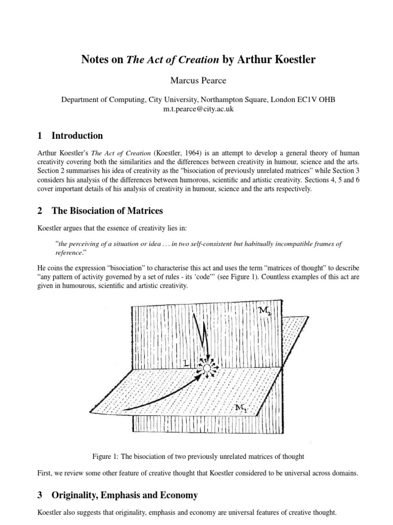 Understanding Koestler's Bisociation | PDF | Creativity | Cognitive Science
