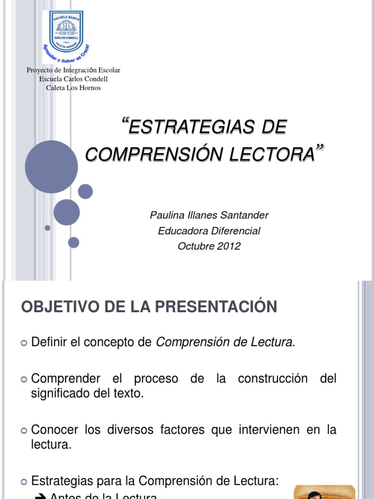 Estrategias de Comprension Lectora | PDF | Lectura (proceso ...