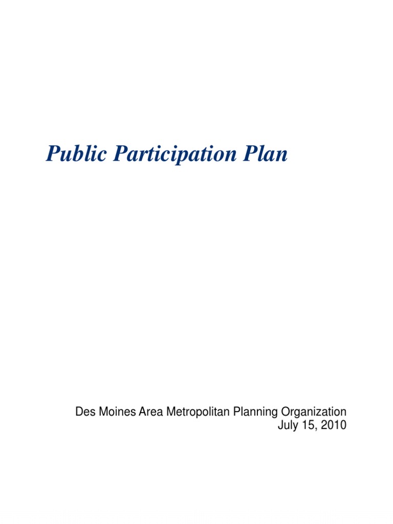 Public Participation Plan | Download Free PDF | Public Sphere | Government