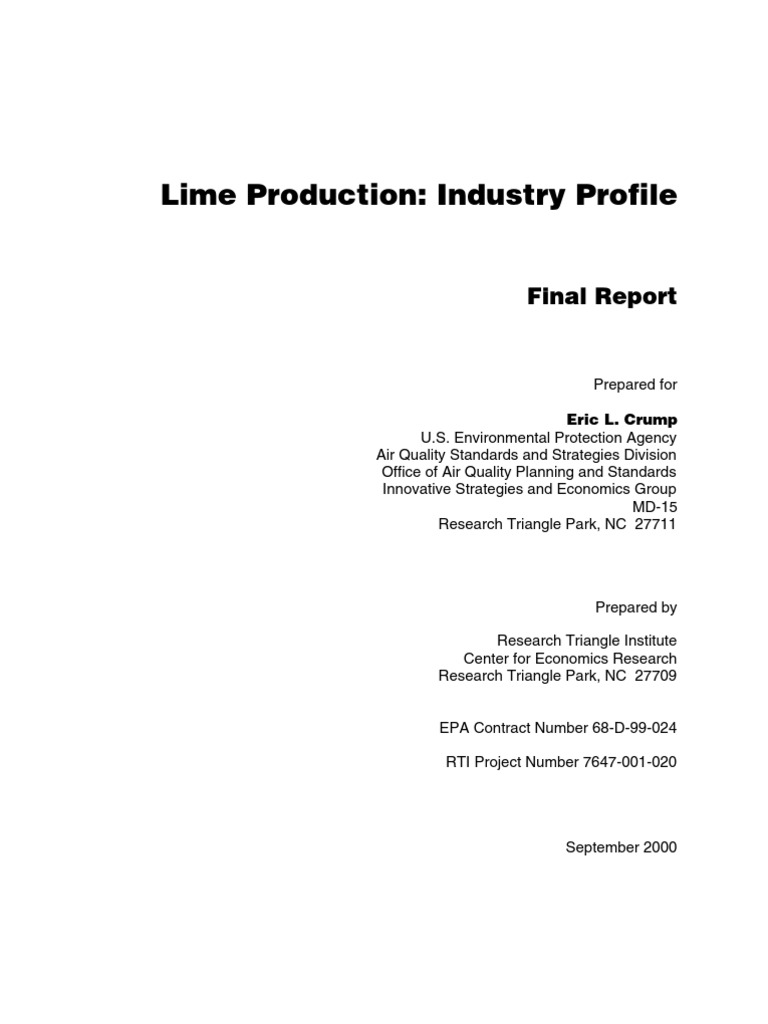 Lime Manufacturing IP | PDF | Coal | Exhaust Gas