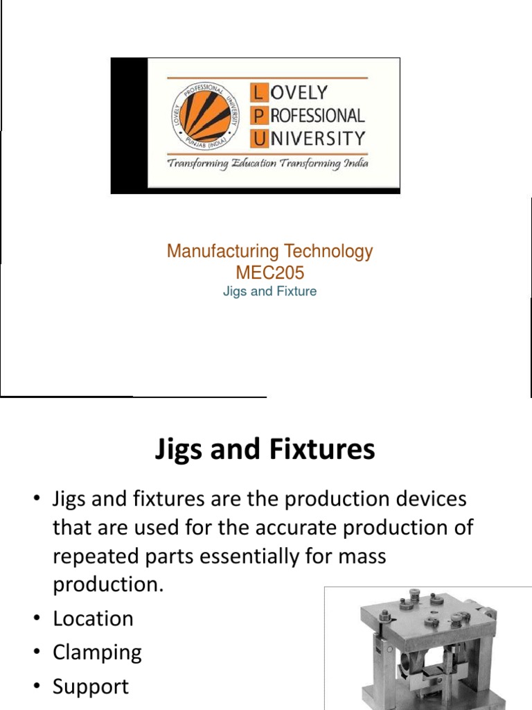 Jigs and Fixtures | PDF | Drilling | Screw